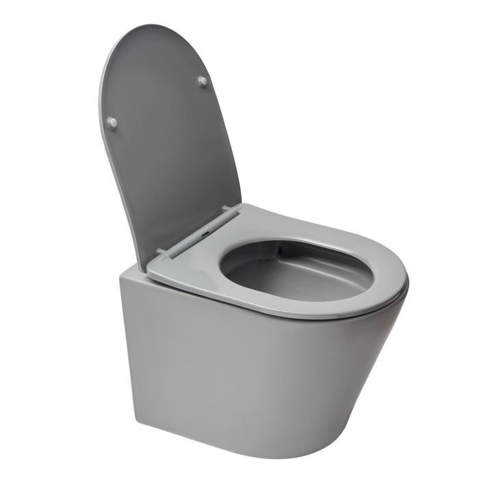 Swiss Aqua Technologies - WC suspendu Infinitio gris mat sans bride et ...