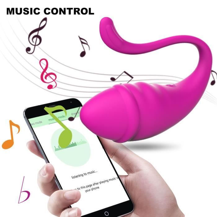 Godemiché vibrateur point G sans fil pour femme, avec application Bluetooth, télécommande, œuf ...