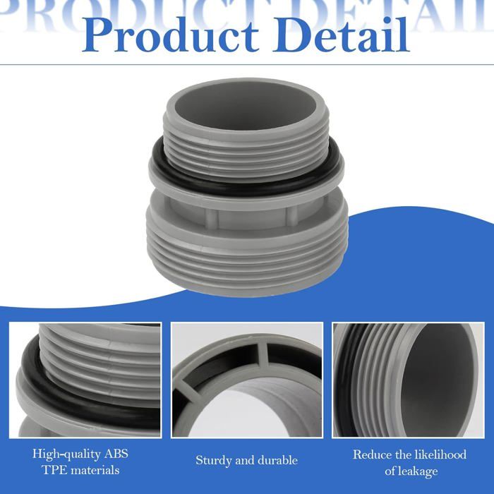 Kit Conversion Piscine–4560 raccord，Adaptateur 40mm vers 38mm ABS ...