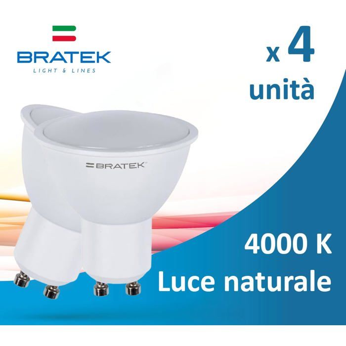 Ampoule LED GU10-KAL-Ampoule Gu10 Led 4000K,8W,Équivalent 60W,710Lm,Angle Faisceau 120°,Lot De 4 ...