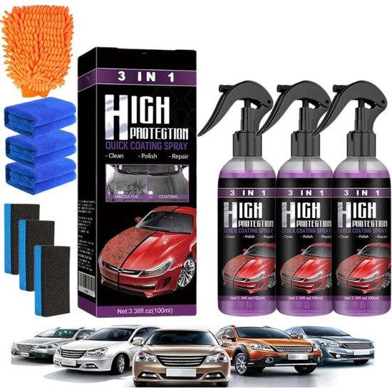 Spray Anti-Rayures pour Voiture, 3 en 1 Spray Nano Anti Rayures,Spray ...