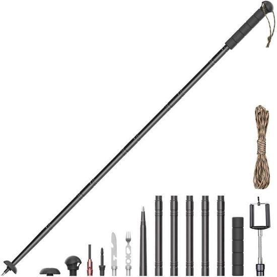 WILDGAMEPLUS Batons de Trekking réglables multifonctionnels de 52,5 ...