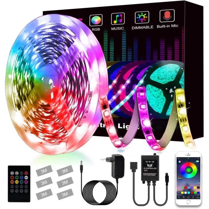 5m Ruban LedLED Ruban Intelligent Bande Lumineuse Led 5050 RGB SMD ...