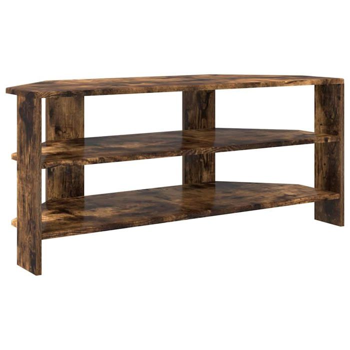 Meuble TV d'angle moderne - vidaXL - Chêne fumé - Bois d'ingénierie ...