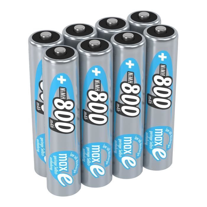 Pile ANSMANN AAA 800mAh Micro NiMH 1.2V - 1000x rechargeable (8 pièces ...