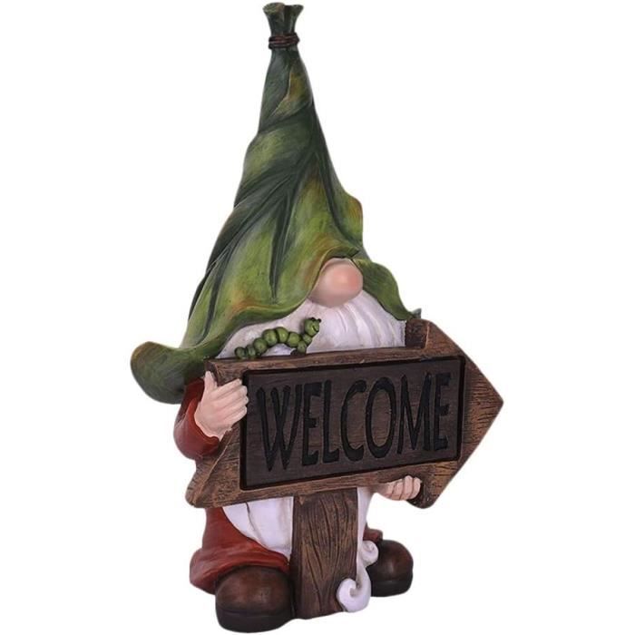 Lumières De Gnome Solaire Statue De Gnome De Jardin Figurine De Noms De ...