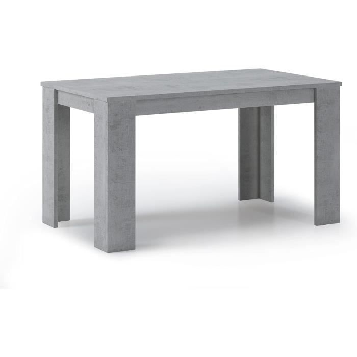 Table à manger - Skraut Home - Wind 140 cm - Couleur ciment - Gris ...
