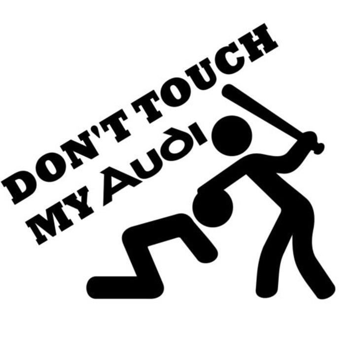 DON'T TOUCH MY AUDI sticker autocollant tuning deco voiture logo ...