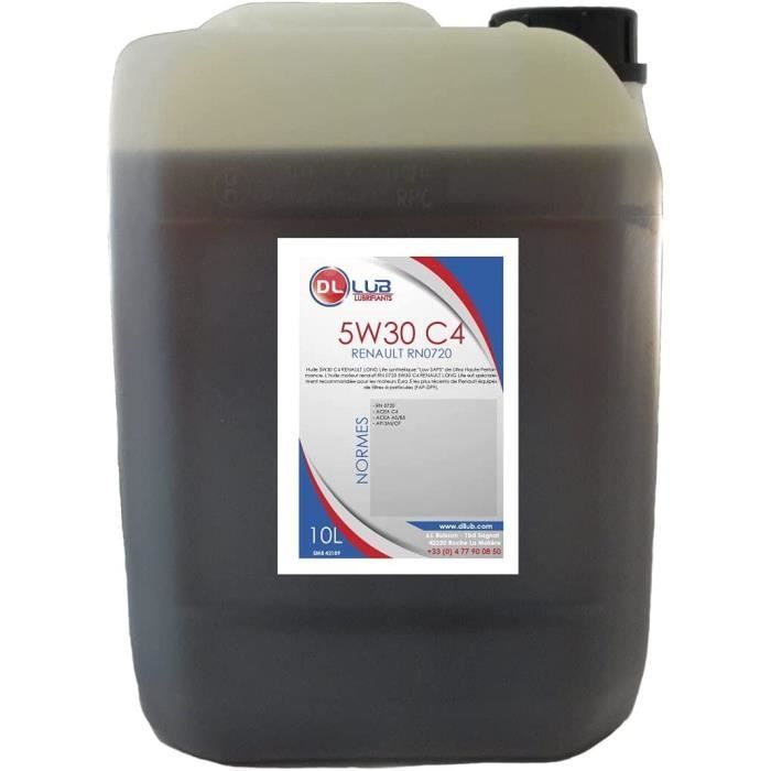 HUILE MOTEUR 5W30 RN0720 C4 LONG LIFE - 10 litres[500] - Cdiscount Auto