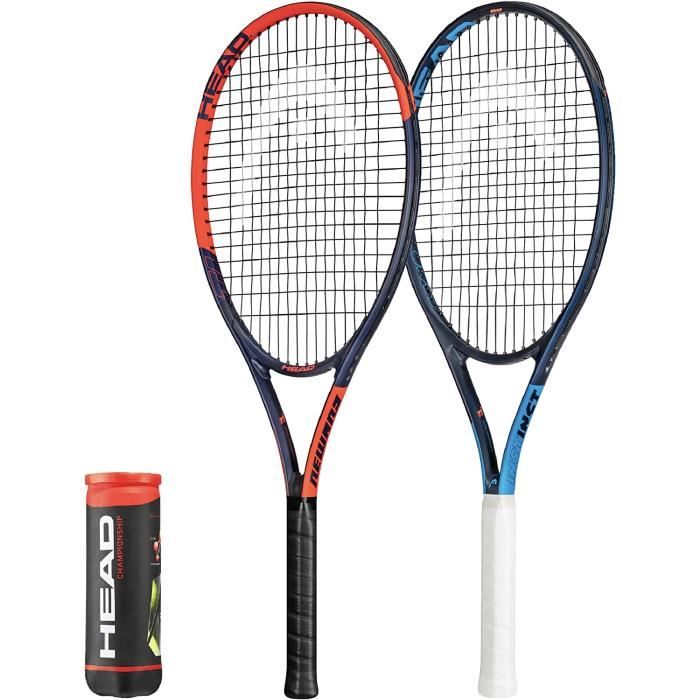 Ti Titanium Lot de 2 raquettes de tennis avec housses de protection et ...