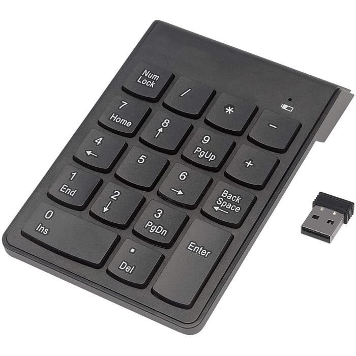 Mini clavier numérique sans fil pavé 18 touches USB 2 4GHz pièce ...