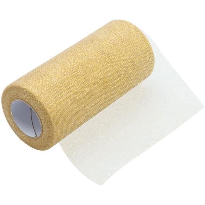 Rouleau de tulle - AUTREMENT - Sparkle Tulle - 15 cm - Doré - Jaune ...