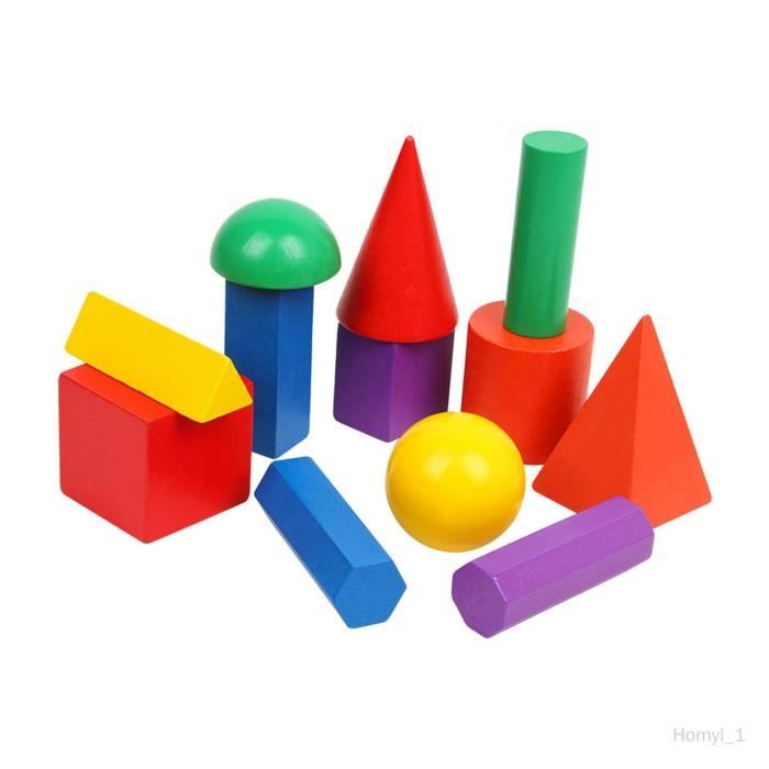 12 Pièces Formes 3d Solides Géométriques Jouets Dapprentissage Pour L