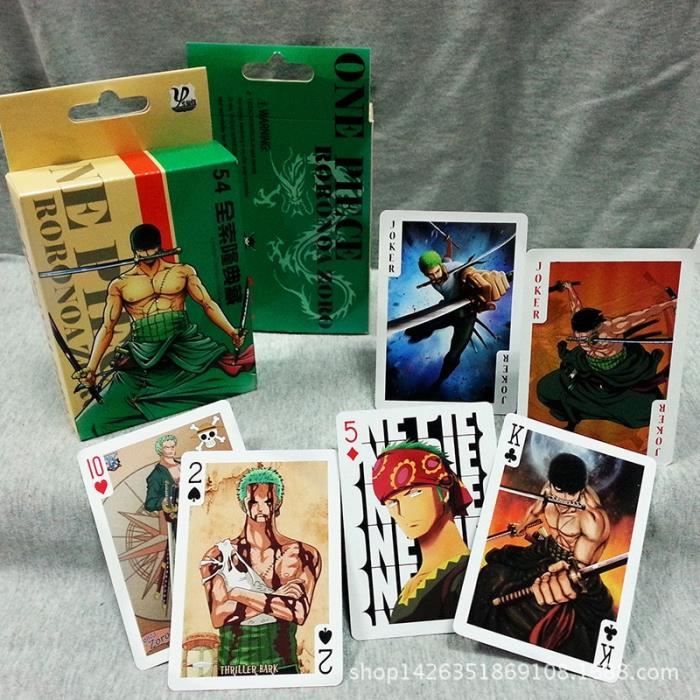 Casse-Tete XHAST Roronoa Zoro cartes à jouer Anime une pièce Poker ...