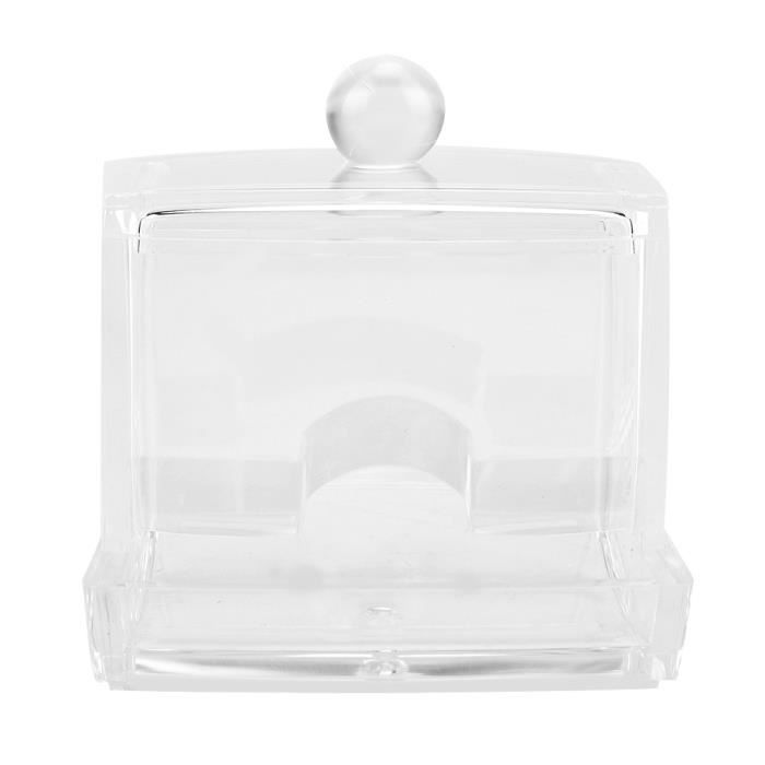 Distributeur de Coton-tige Acrylique Transparent Titulaire de la Boîte ...