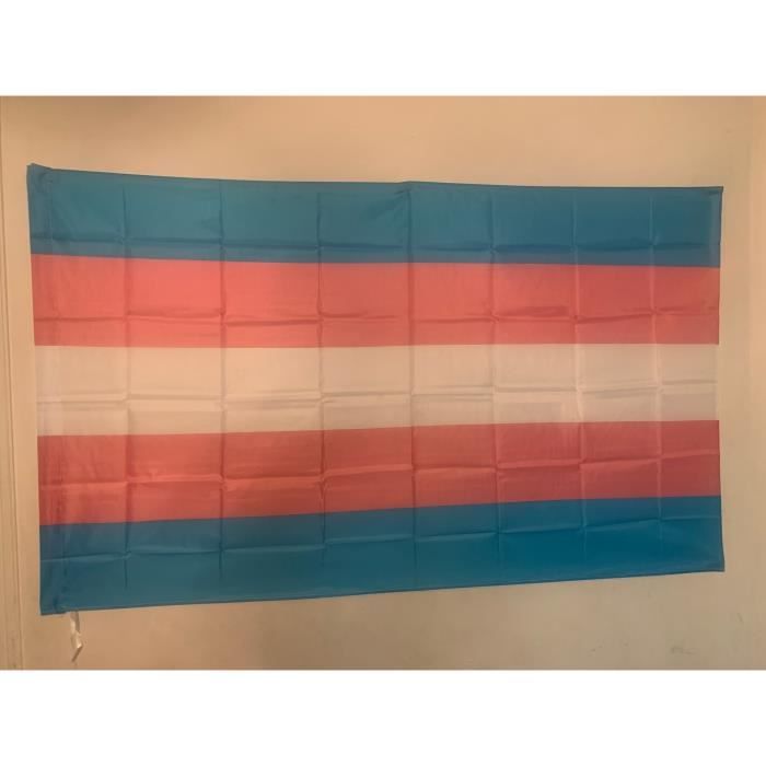 Drapeau Trans / Transgenre / Gay / LGBT / Rainbow / 145 cm X 90 cm ...