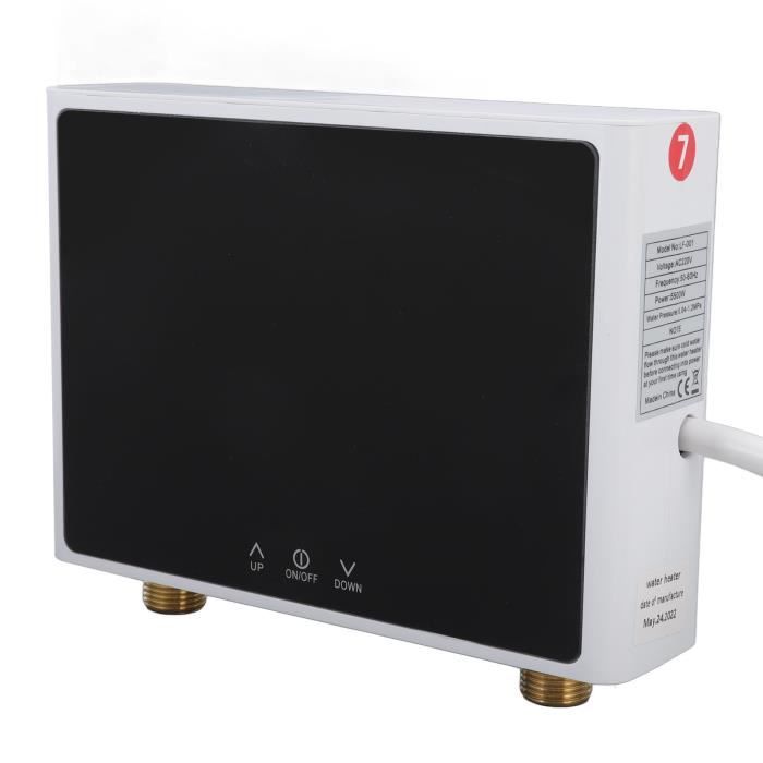 GOTOTOP Chauffe-eau instantané Mini Chauffe-Eau Électrique Affichage Numérique Instantané 5500W ...