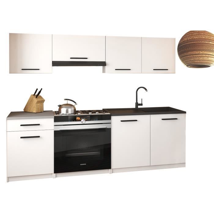 UNIQANTO - Cuisine complète L180 cm - Cuisine droite 5 pcs - Plan de ...