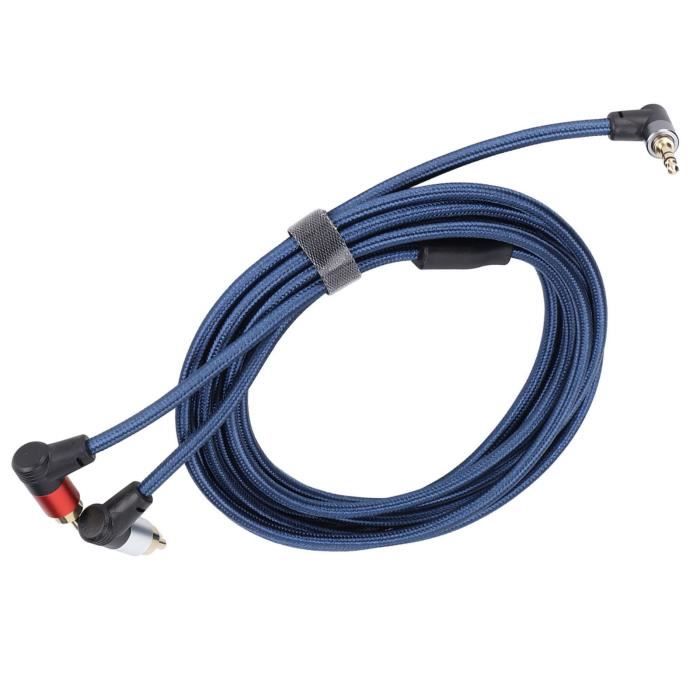 XUY 5 mm mâle vers 2RCA mâle Câble 3,5 mm mâle vers 2RCA femelle Angle ...