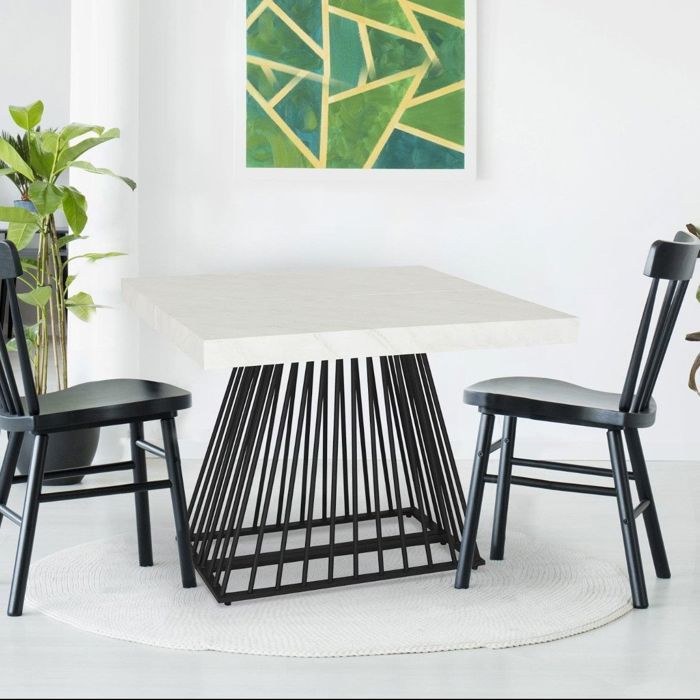 Menzzo - Table extensible Factory Effet Marbre - Cdiscount Maison