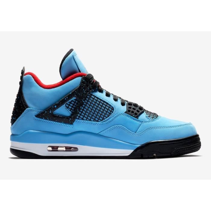 Travis Scott X Air Jordan 4 Bleu - Cdiscount Chaussures