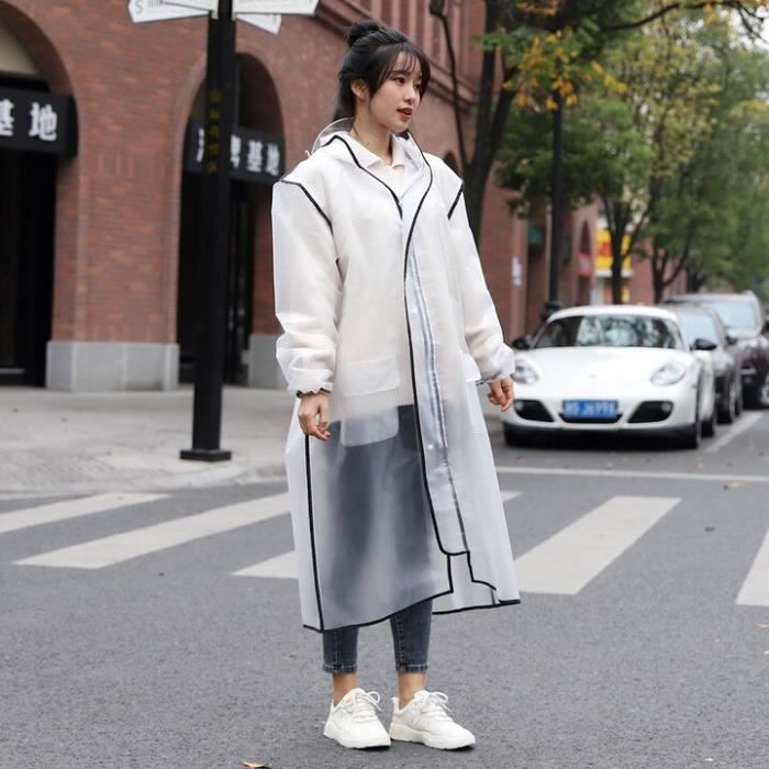 Trench,Trench-Coat Transparent EVA 1 pièce, imperméable pour femmes et hommes, vêtements de ...