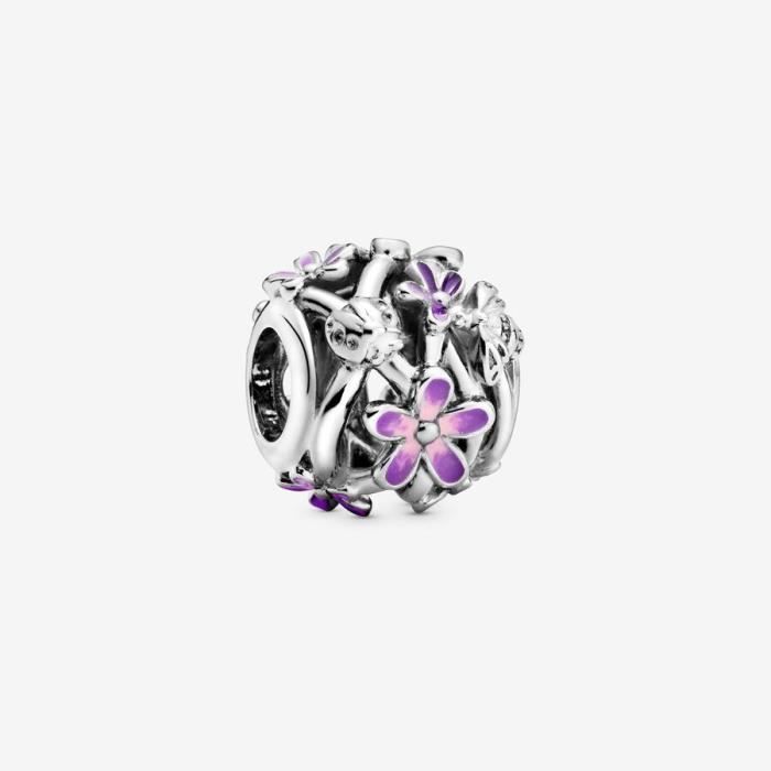 Charm - PANDORA - Marguerite Violette Ajouré - Argent - Violet - Adulte ...