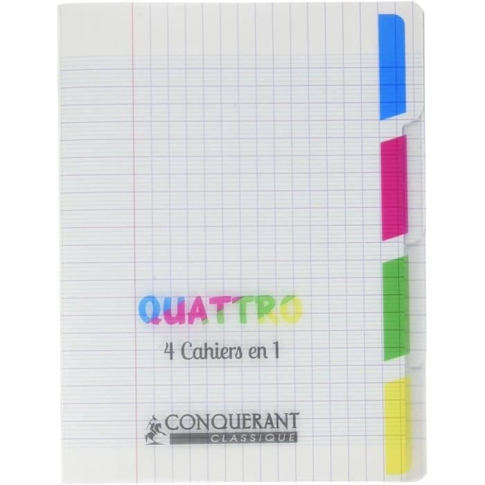 Conquérant Cahier Grands Carreaux Seyès 140 Pages 17 Ã— 22cm[S117 ...