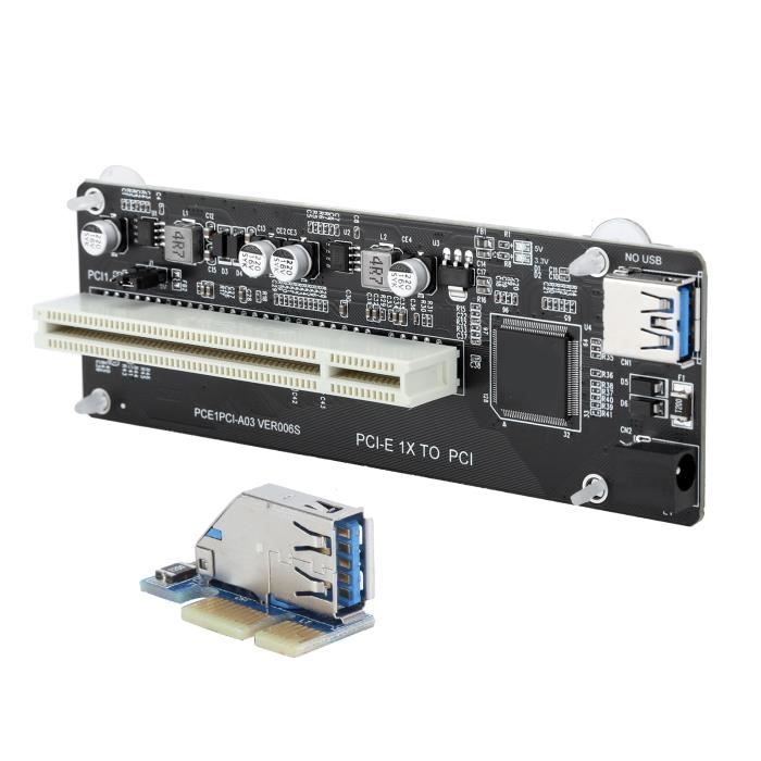 TMISHION Carte adaptateur PCIE vers double PCI Adaptateur PCIE vers ...