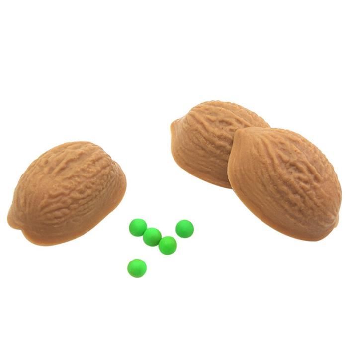 Magic Trick Set Three Shell Game 3 Walnut and 5 Soft Ball Amazing ...