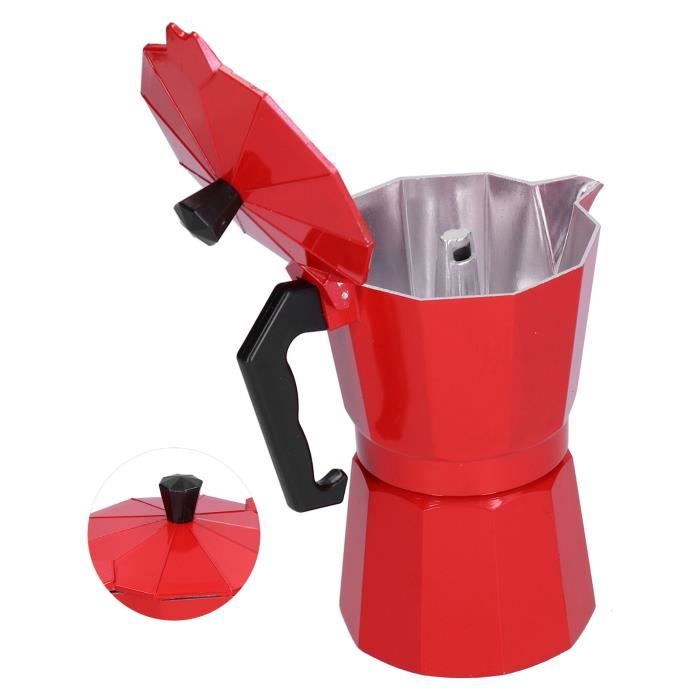 SED 300 ml pot de café rouge octagonal durable aluminium moka pot de ...
