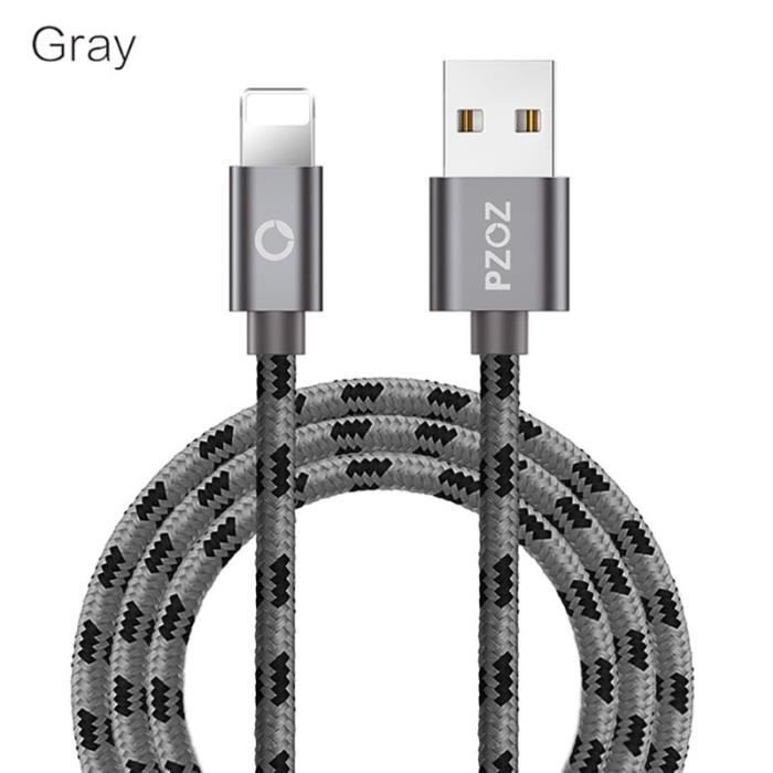 Gray--0.25m -PZOZ Câble Usb pour câble iphone 11 12 pro max Xs Xr X SE ...