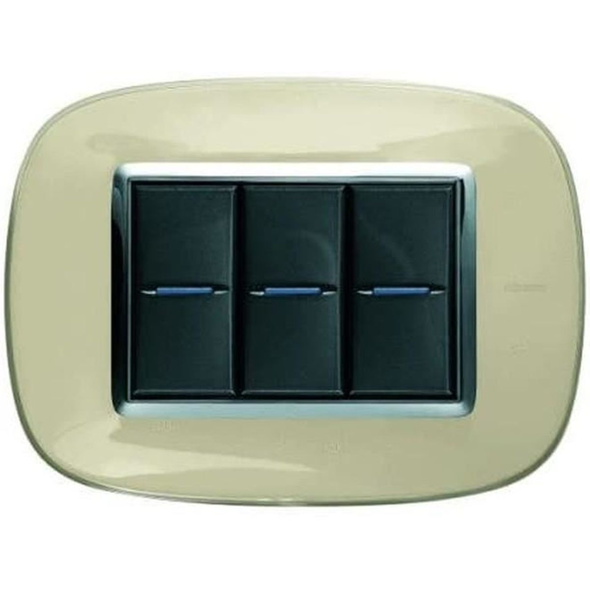 Bticino HB4803DA Axolute Plaque Ovale, 3 Modules, Ivoire Liquid ...