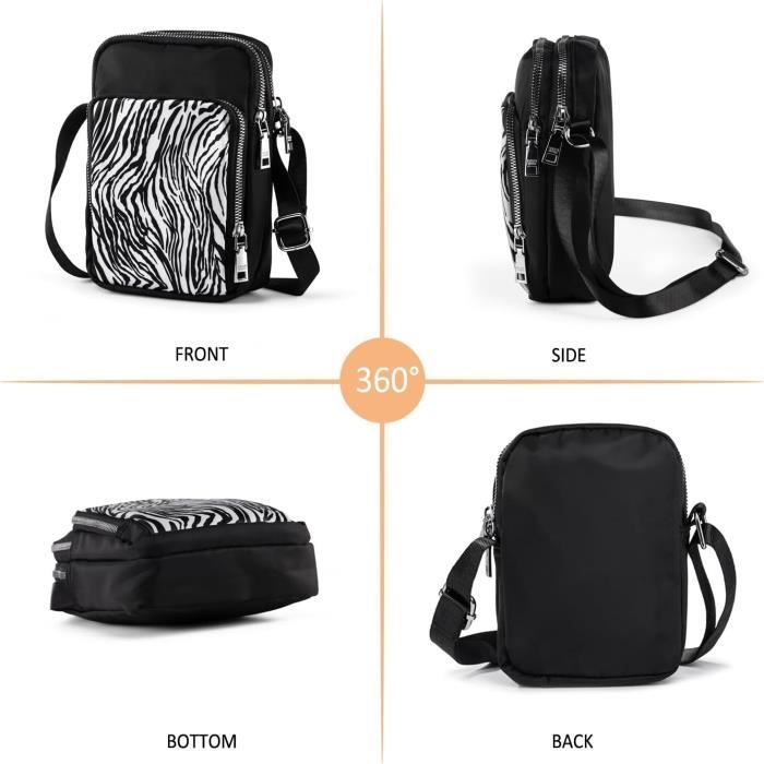Petit Sac Bandoulière Femme En Tissu - Sacoche Telephone Portable 3 ...