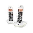 Téléphone sans fil DORO PhoneEasy 100w Duo DECT avec afficheur - Blanc ...