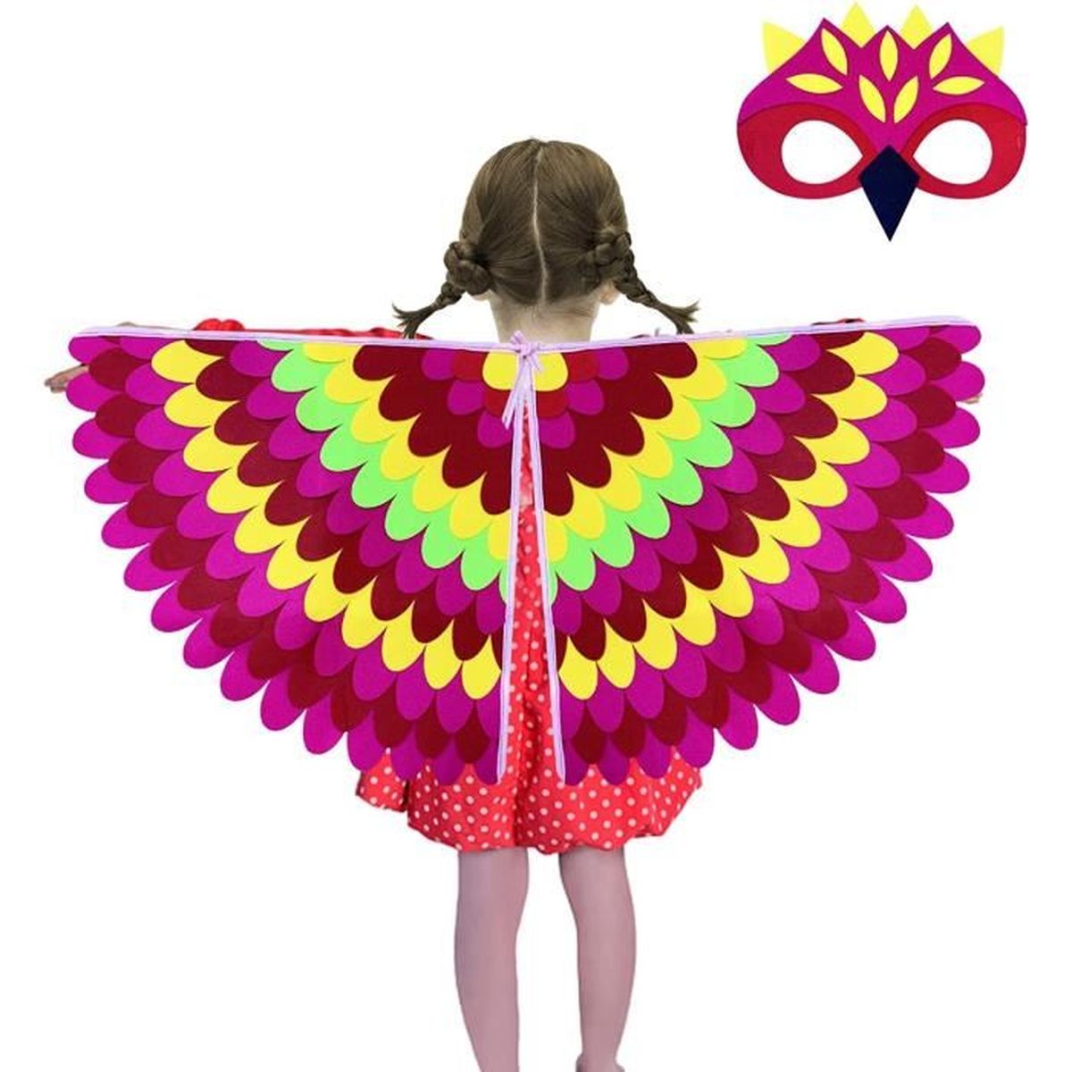 Lot de 2 costumes d'ailes d'oiseaux pour enfants Avec masque,Costume de ...