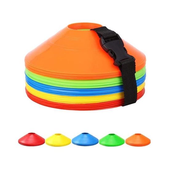 Cônes de Marquage - Football - 50 Plots - Entraînement - 5 Couleurs ...