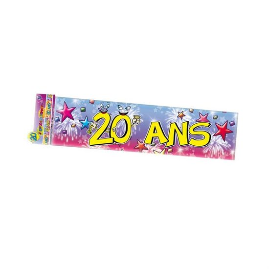 Bannière anniversaire 20 ans (2 44 m) - Cdiscount Maison