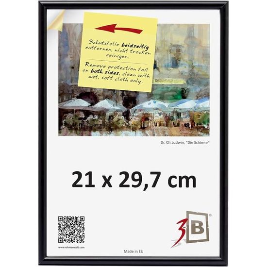 Cadre De L'Image Foto - 21X29,7 (A4) - Noir - Cadre Photo En Plastique, Mural Et De Table, Avec ...