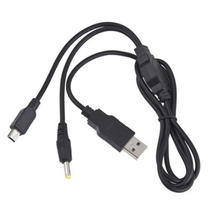 Chargeur USB 2 en 1, câble de transfert de données, pour Sony PSP 2000 ...