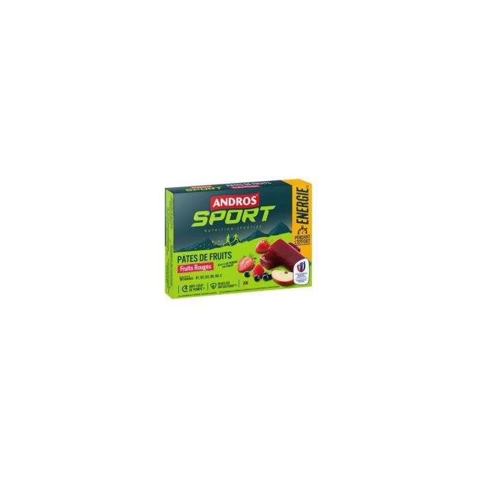 Barres ANDROS Pâte de Fruits - Fuits rouges x6 - Cdiscount Sport