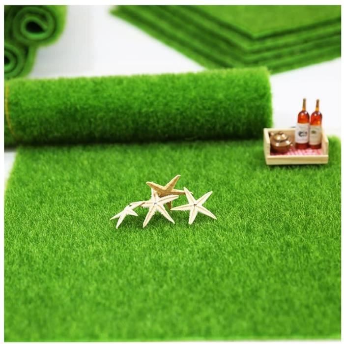 MAHFEI Gazon Artificiel, Jardin D'aspect Naturel Et Réaliste 2m De Large Faux Tapis De Gazon ...