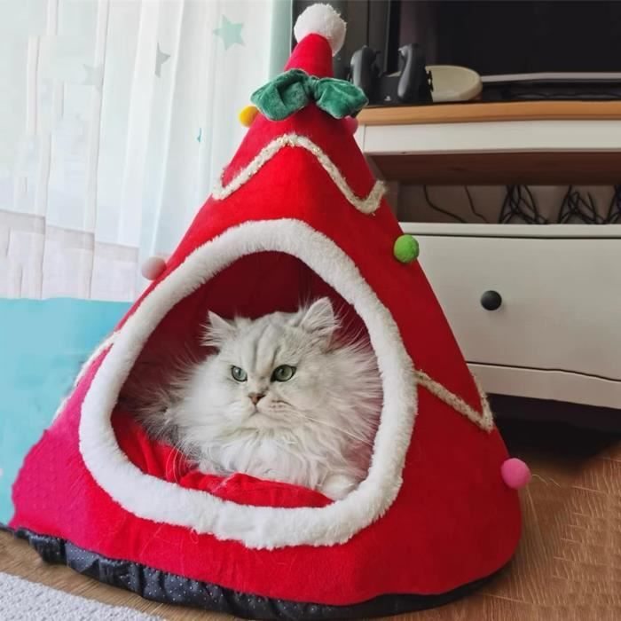 Décor De Noël, Lit De Noël Pour Chat, Grotte, Tente Pour Chat, Maison ...