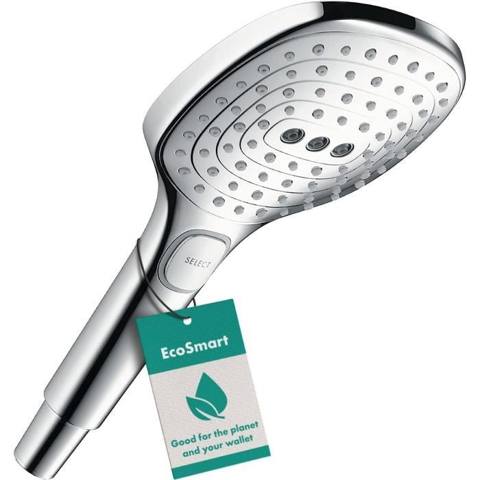 Raindance Select E Douchette à Main 120 3 Jet Ecosmart 9l Min Blanc