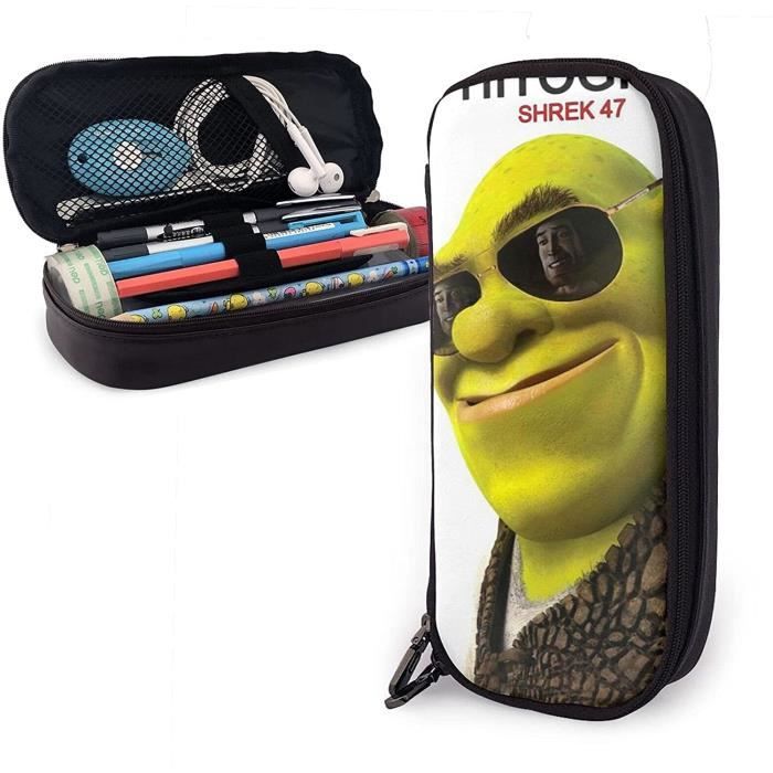 Étui à crayons en cuir Shrek - Noir - Sac à crayons polyvalent - 8"x1.5 ...