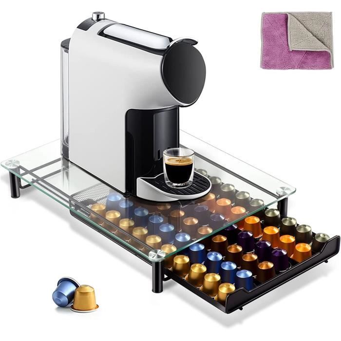 Porte-Capsules pour 60pcs Nespresso, Rangement Dosettes en Verre avec ...