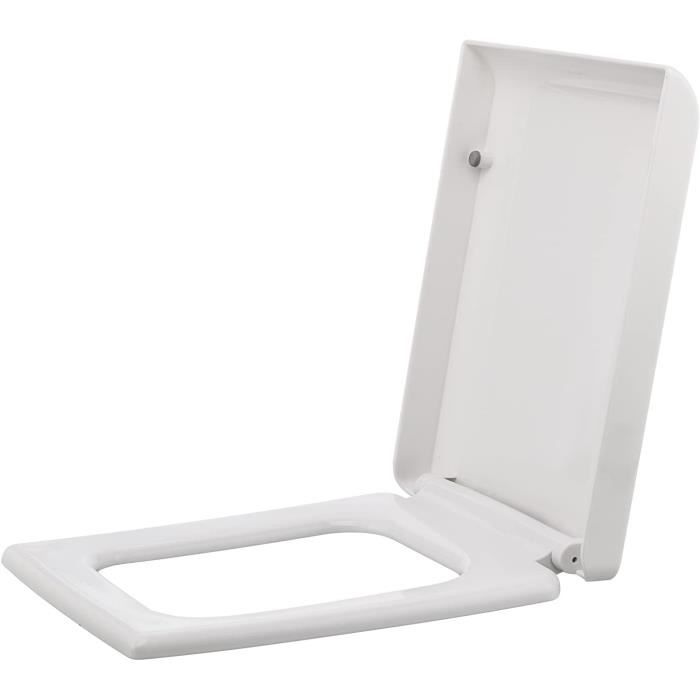 Abattant De Wc Carré 06C-Pp Charnières Réglables En Acier Inoxydable ...