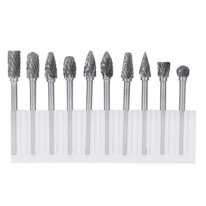 Fraises Rotatives, 1set de 10 Outil de Forets de Sculpture sur Bois Outil de Fraises Rotatives ...