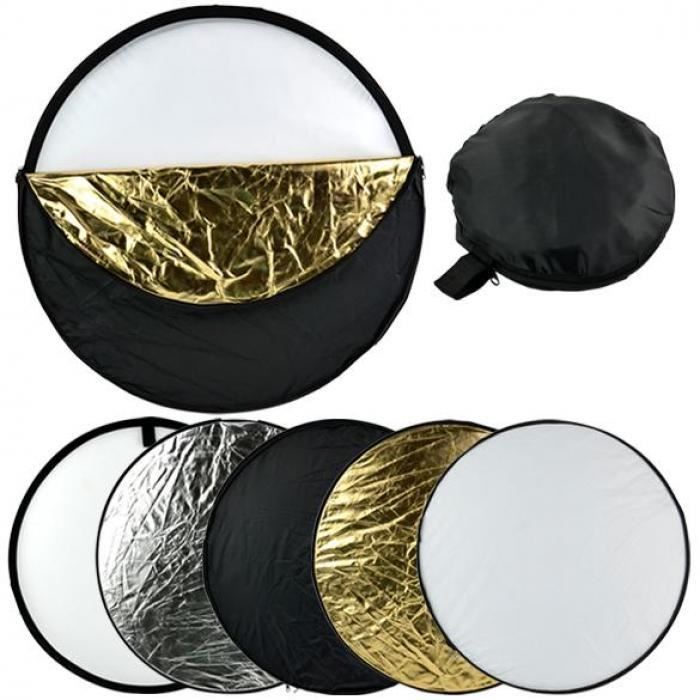 Réflecteur photographique pliable 24 pouces 60cm 5 en 1 - Cdiscount ...