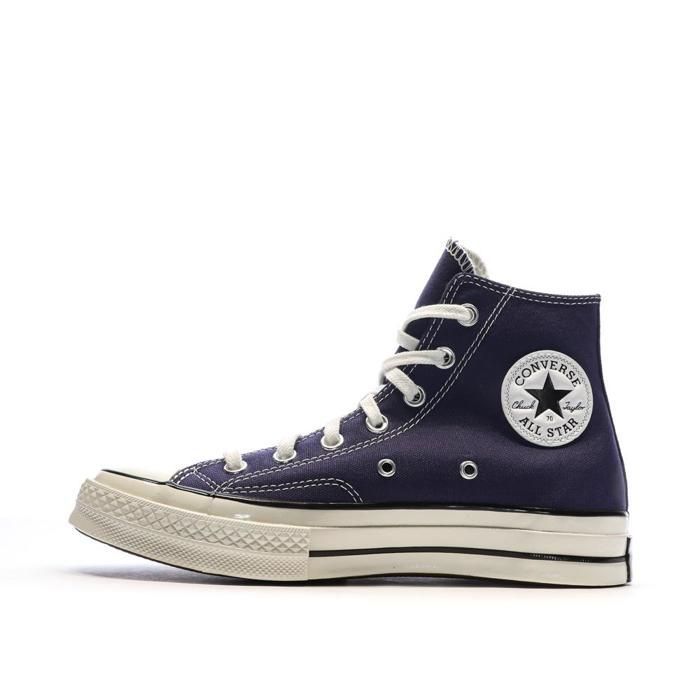 Baskets - Converse - CHUCK 70 HI - Textile - Lacets - Mixte - Bleu Bleu ...